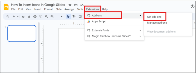 How to Insert and Edit Icons in Google Slides