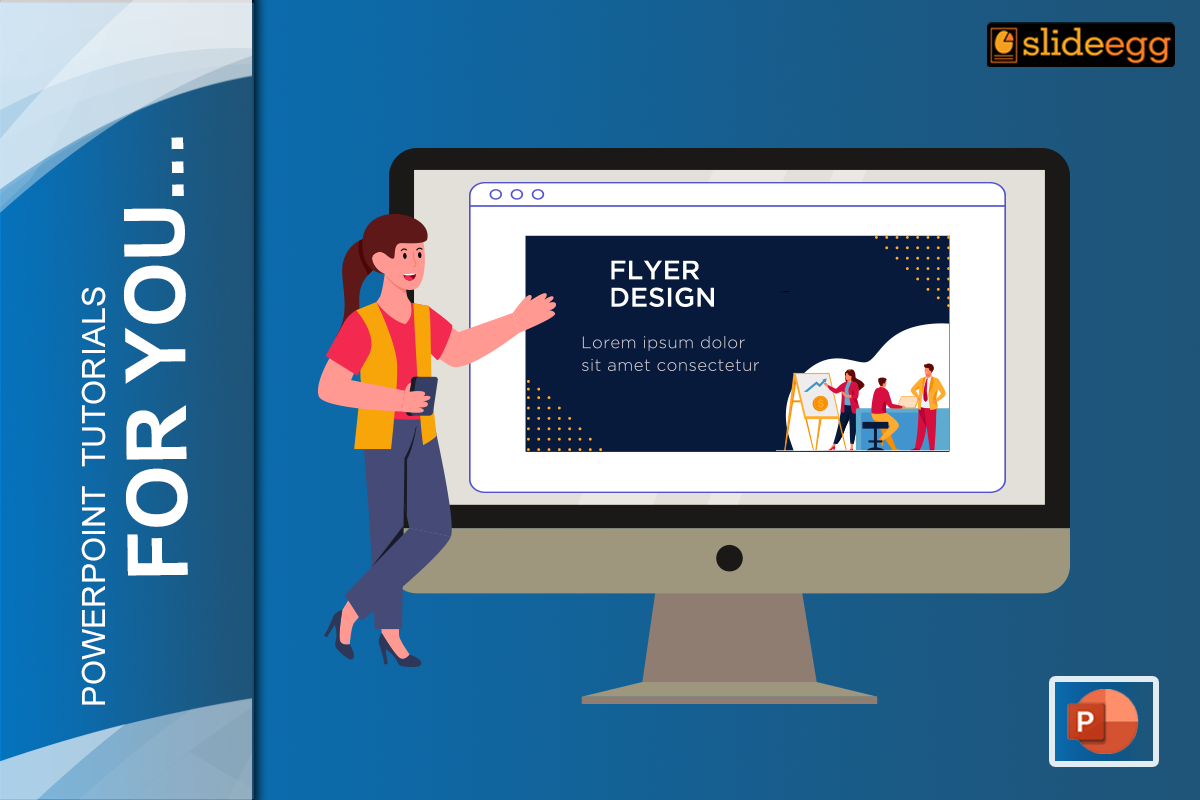 How can you design a flyer using PowerPoint software?