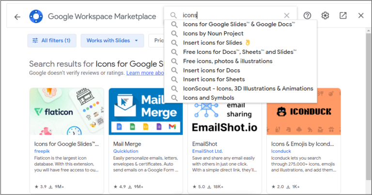 How to Insert and Edit Icons in Google Slides