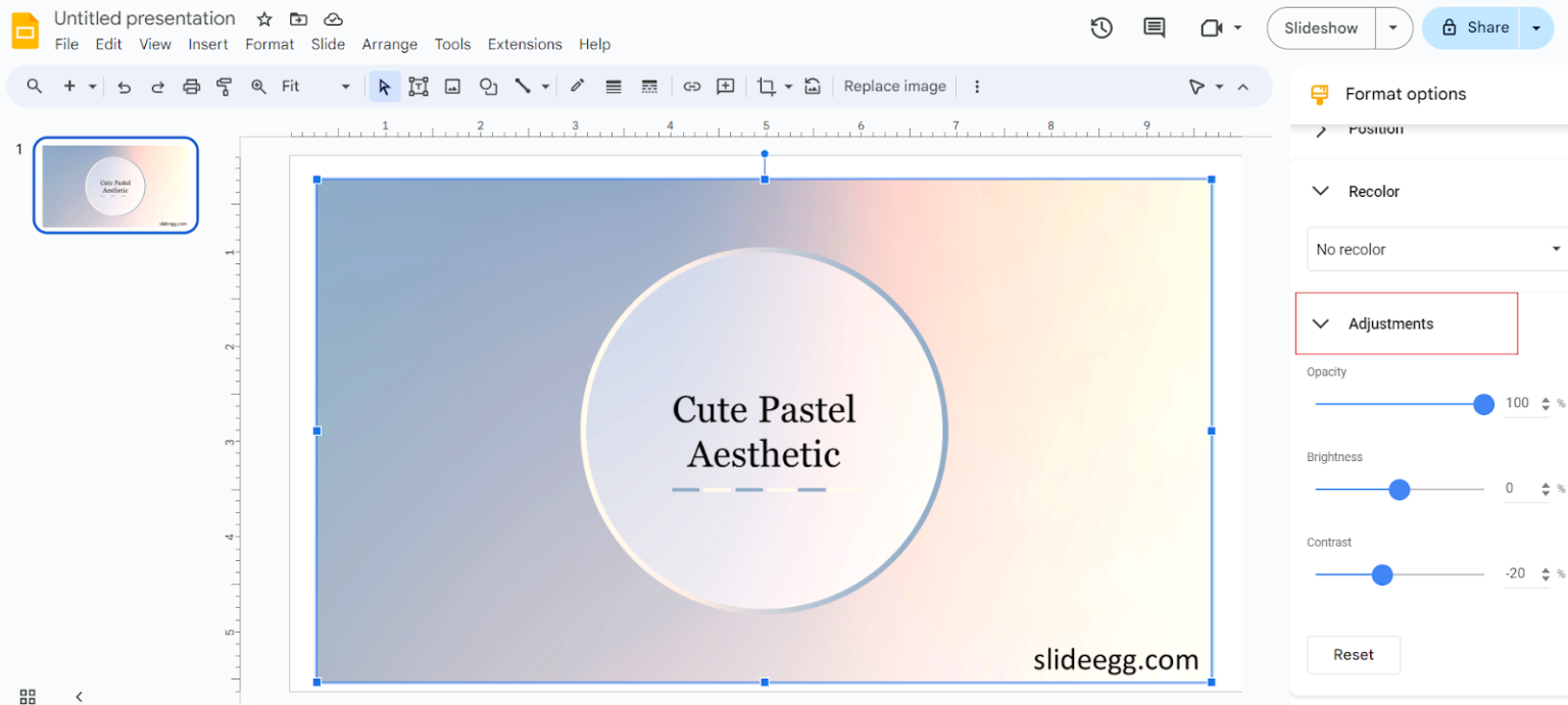 How to Apply Image Effects in Google Slides Easily
