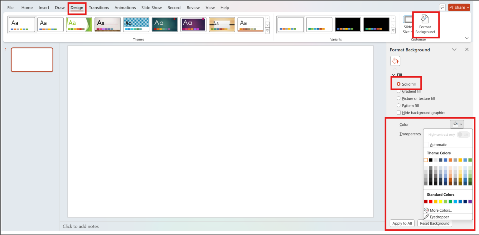 How to Change Background Image and Color in PowerPoint