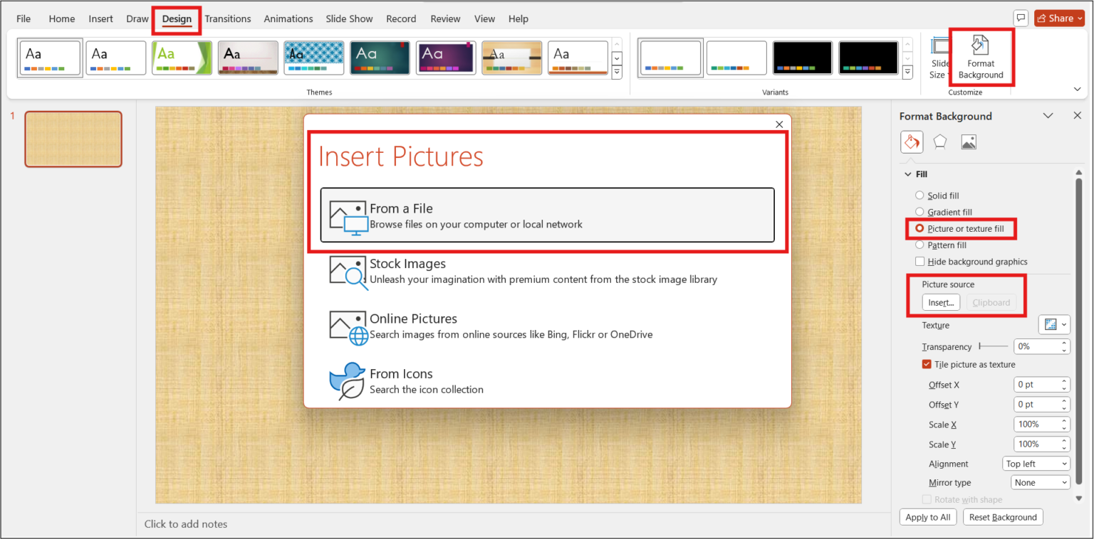 How to Change Background Image and Color in PowerPoint