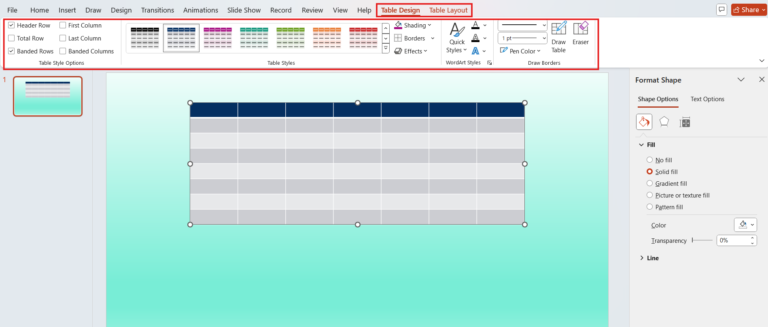 How to Easily Create and Format Tables in PowerPoint