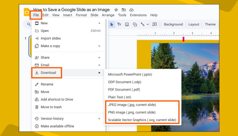 How to Save a Google Slide as an Image | Easy Steps