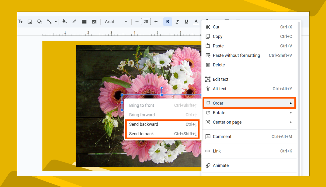 How to Bring an Image to the Front in Google Slides