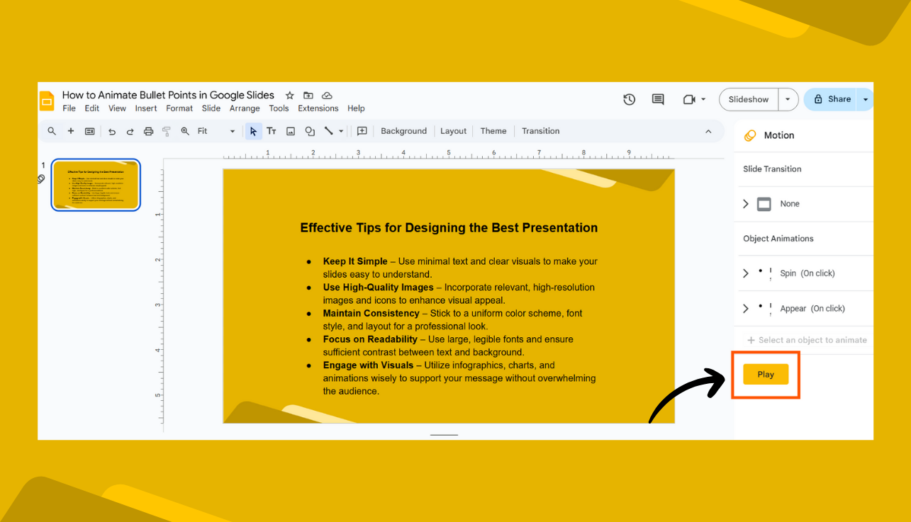 How to Animate Bullet Points in Google Slides | Easy Guide