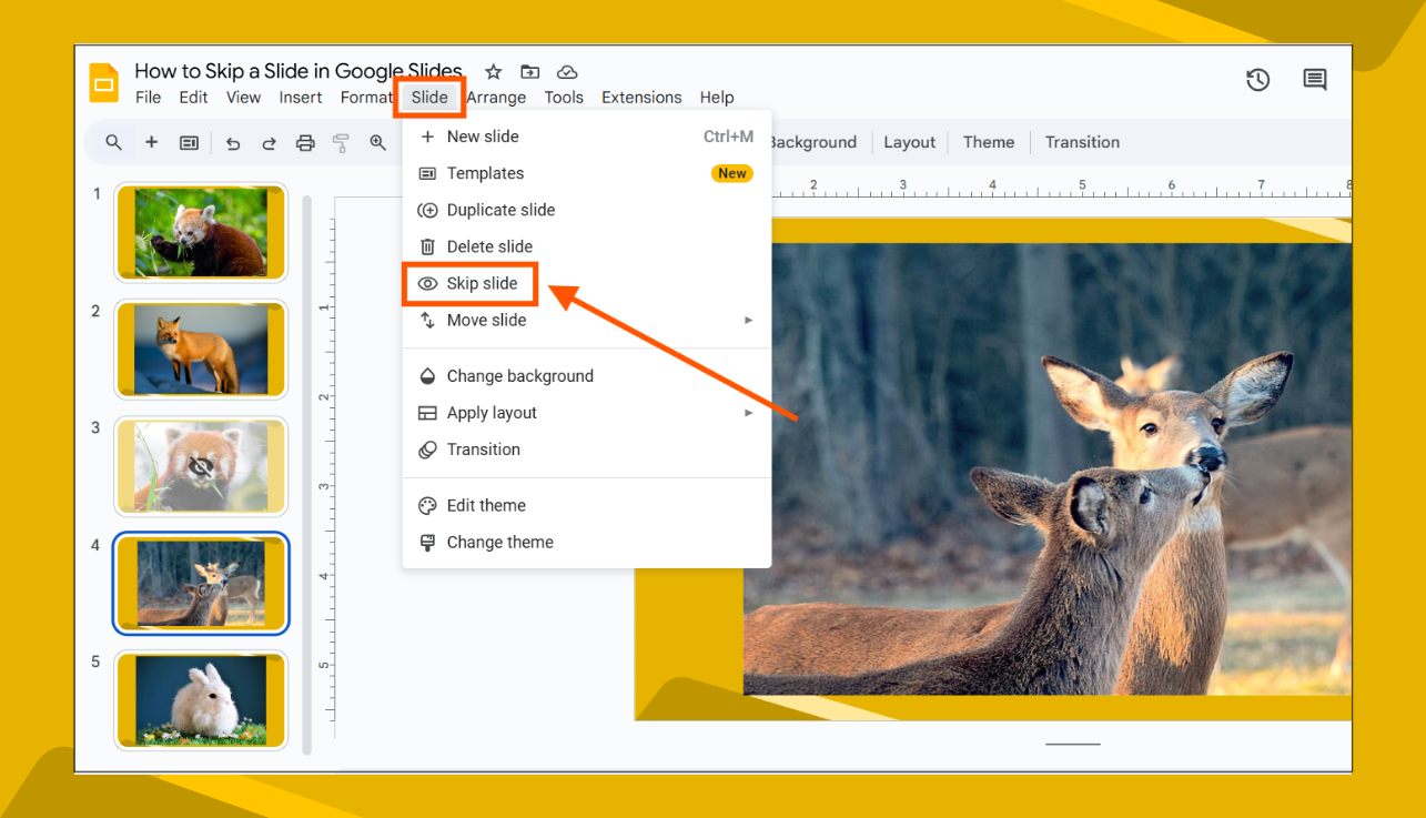 How to Skip and Unskip a Slide in Google Slides Easily