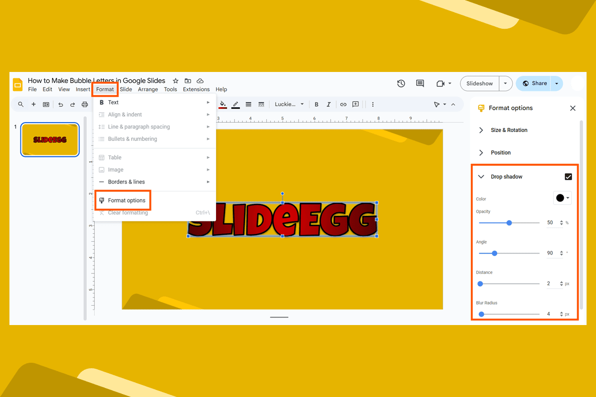 How to Make Bubble Letters in Google Slides | Easy Steps