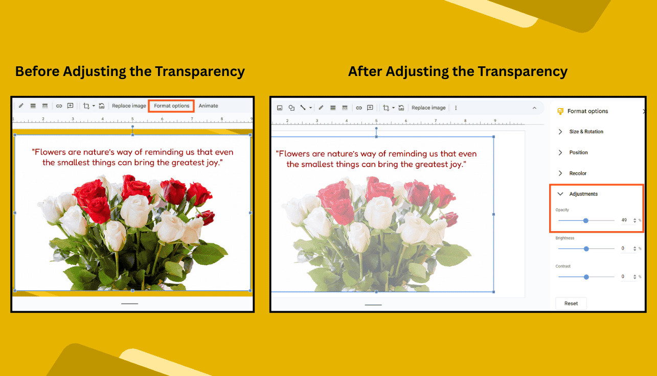 How to Put an Image Behind Text in Google Slides