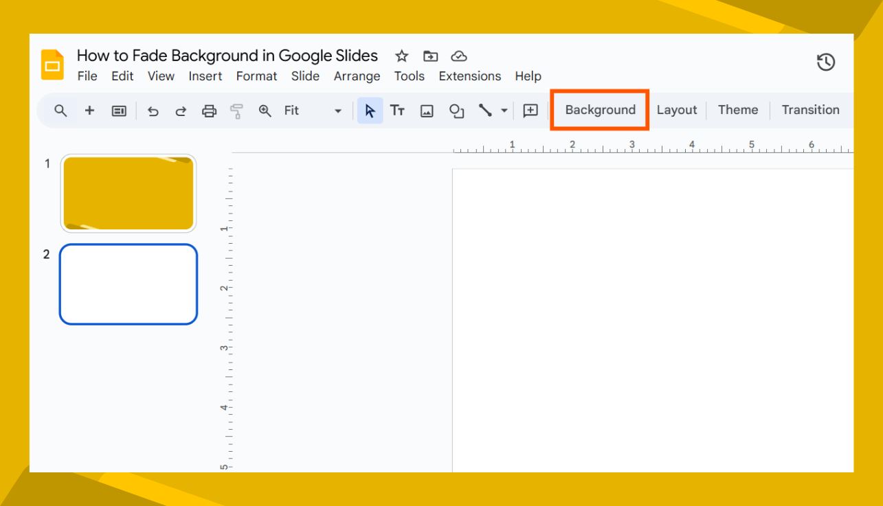 How to Fade Background in Google Slides | Stepwise Guide