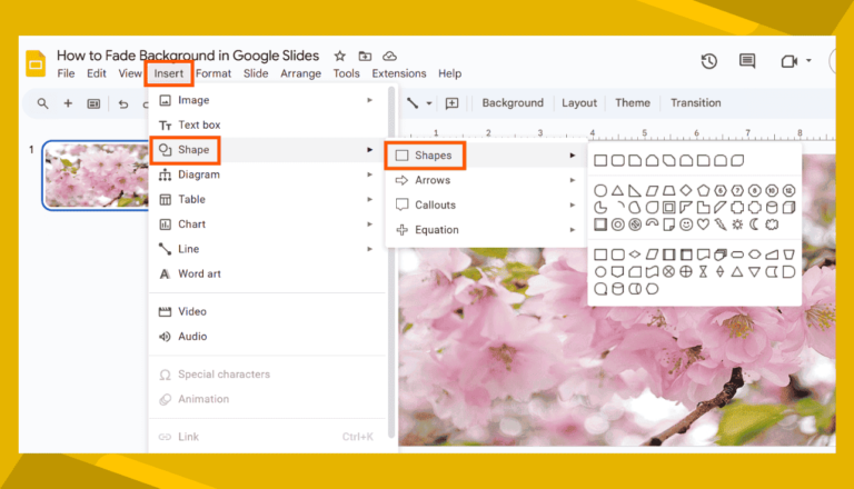 How to Fade Background in Google Slides | Stepwise Guide
