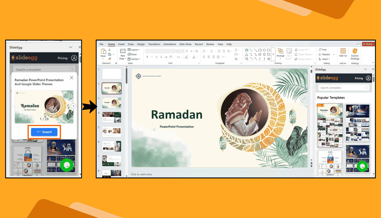 How to Use SlideEgg Add-in in PowerPoint to Insert Templates