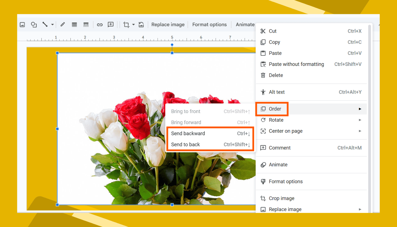 How to Put an Image Behind Text in Google Slides