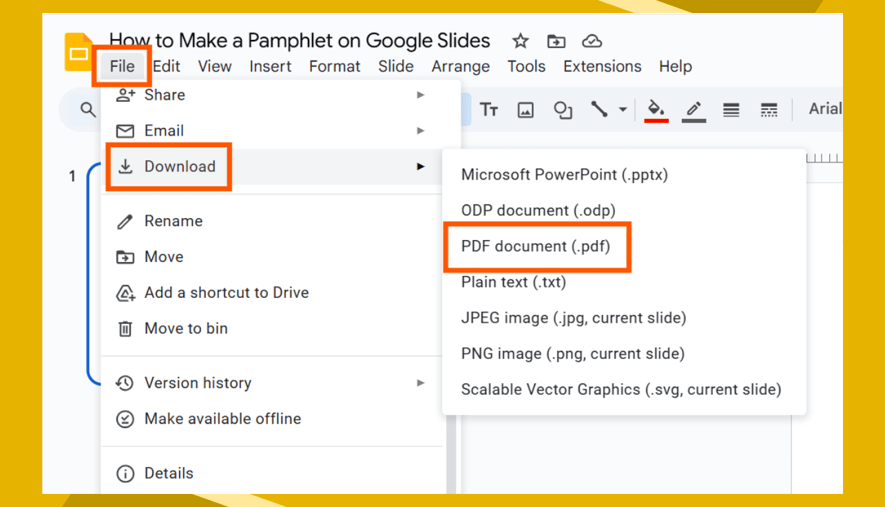How to Make a Pamphlet on Google Slides Easily