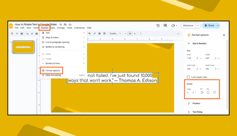 How to Rotate Text in Google Slides: Super Simple Guide