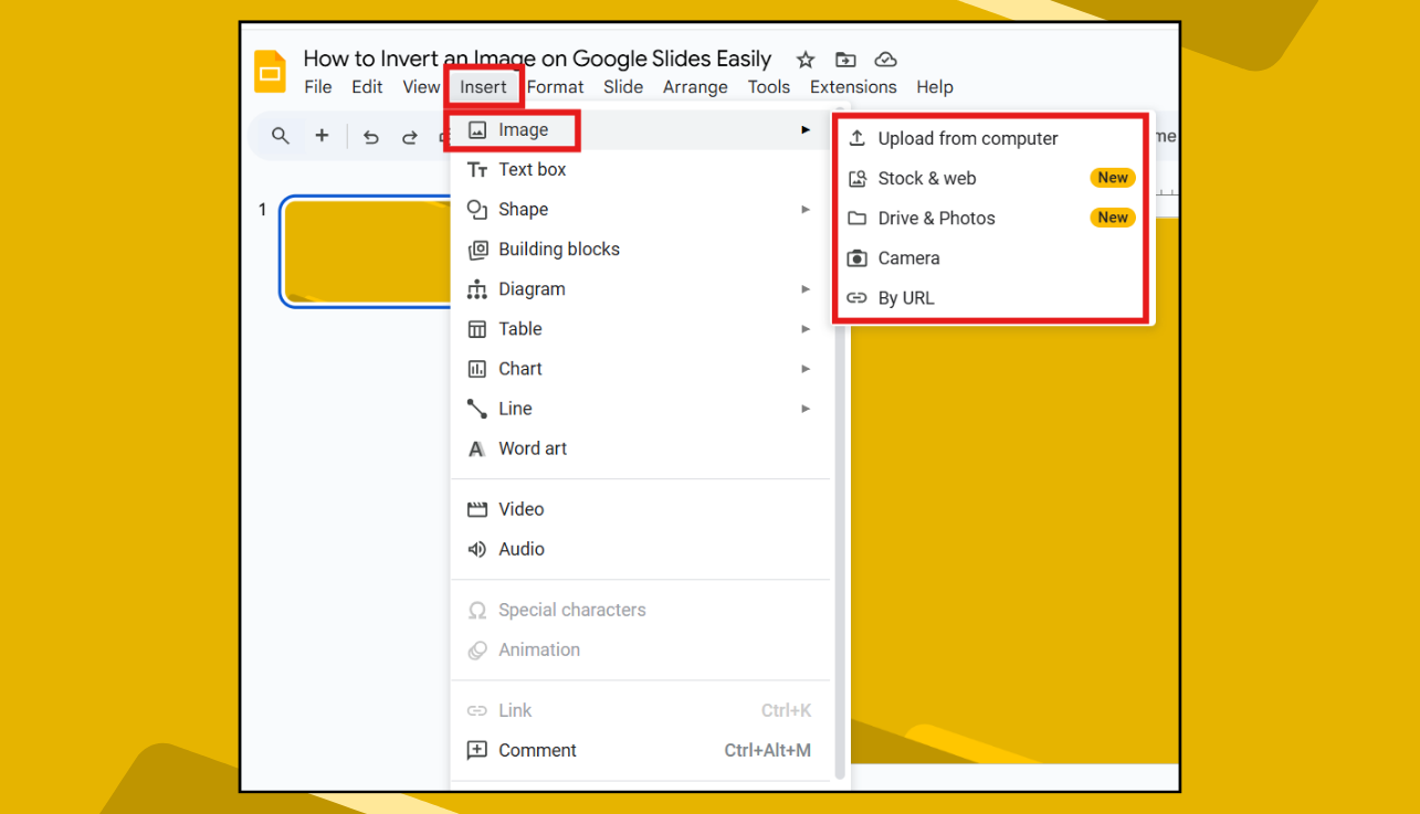 How to Invert an Image on Google Slides | Simple Steps