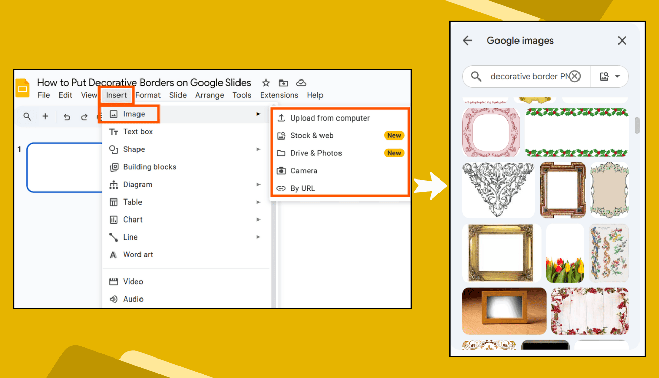 How to Put Decorative Borders on Google Slides Easily