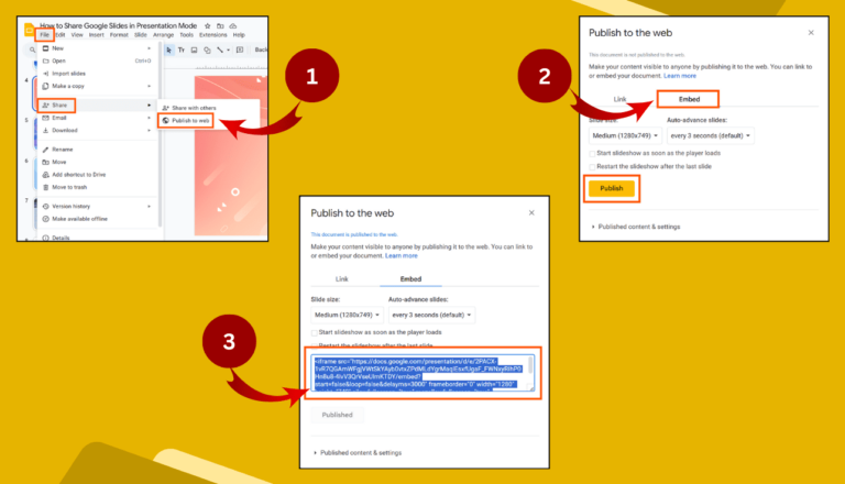 How to Share Google Slides in Presentation Mode