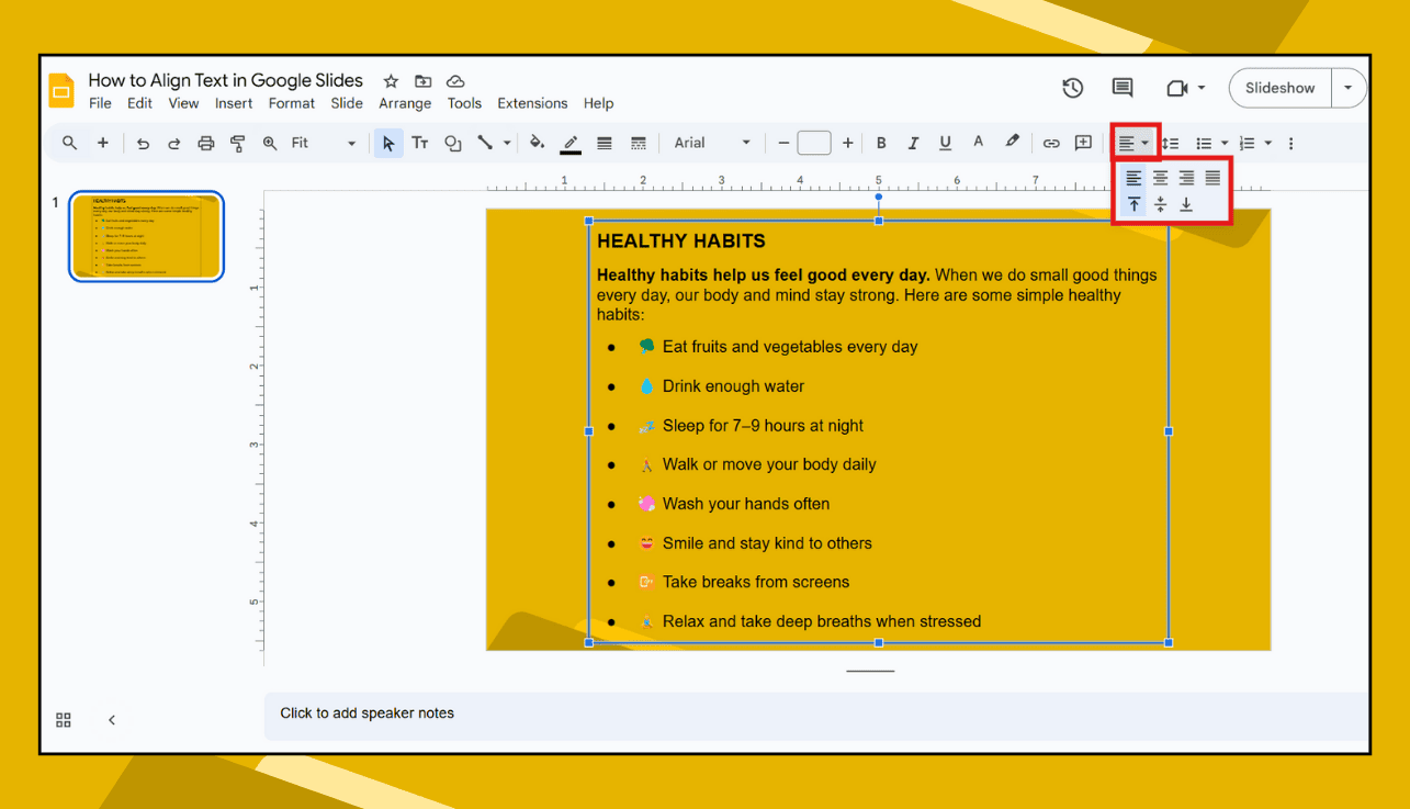 How to Perfectly Align Text in Google Slides Easily