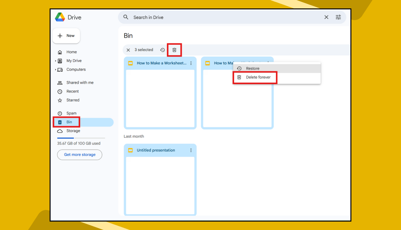 How to Delete Multiple Presentations in Google Slides