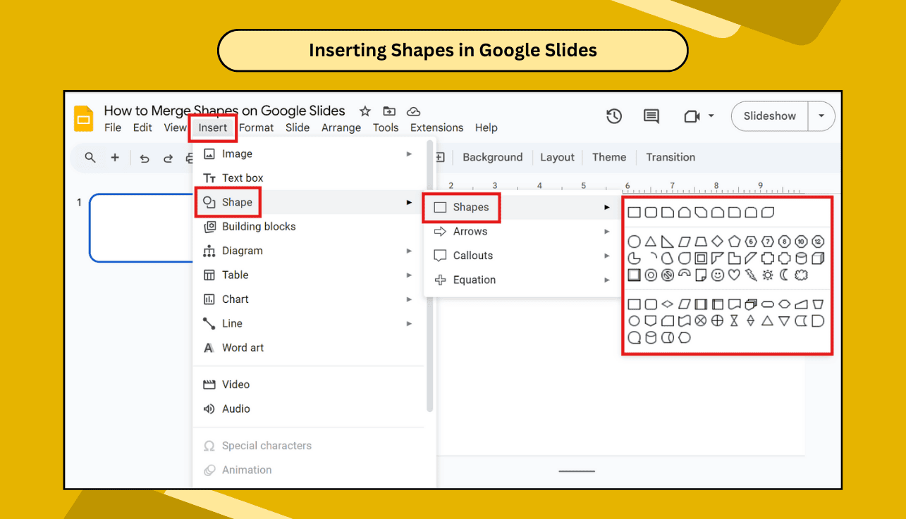 How to Merge Shapes in Google Slides | Step-by-Step