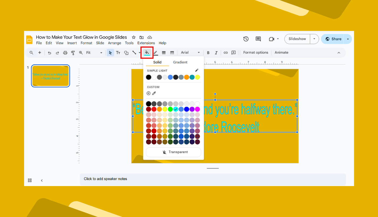 How to Make Text Glow in Google Slides | A Simple Guide