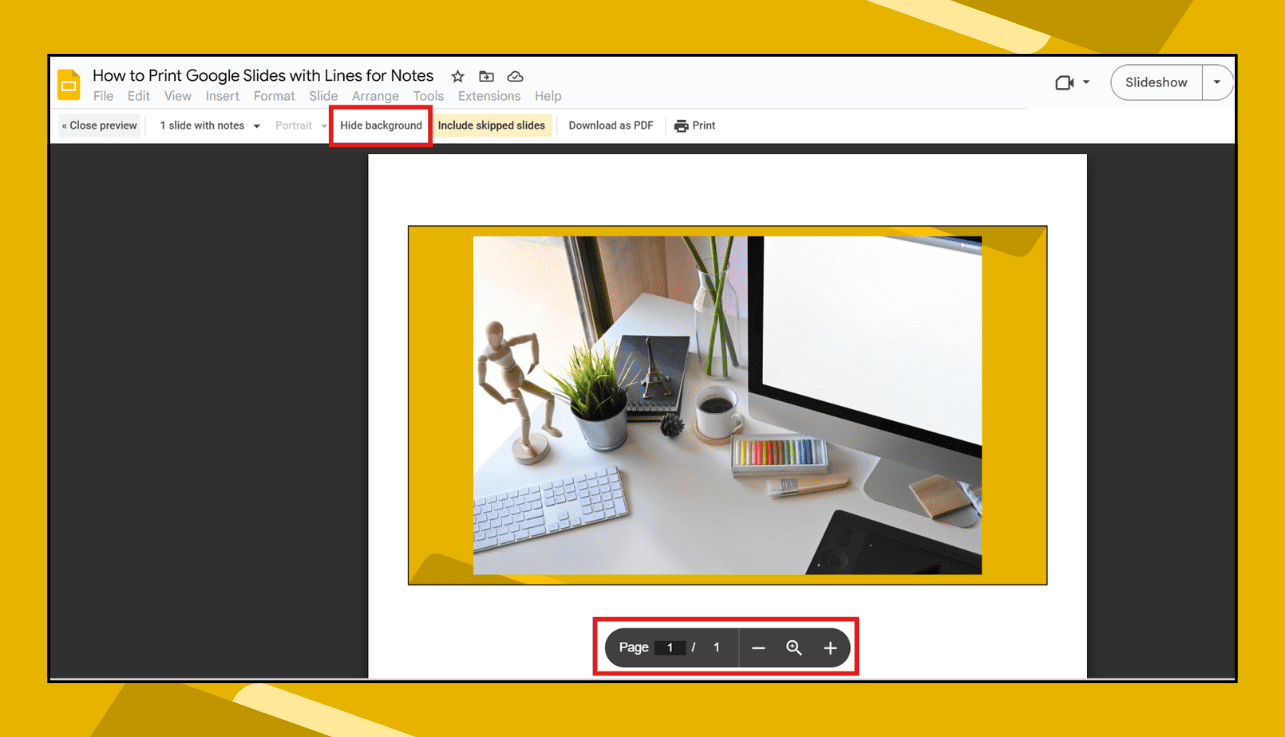 How to Print Google Slides with Lines for Notes