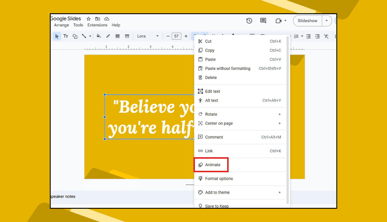 How to Make Words Transition on Google Slides Easily