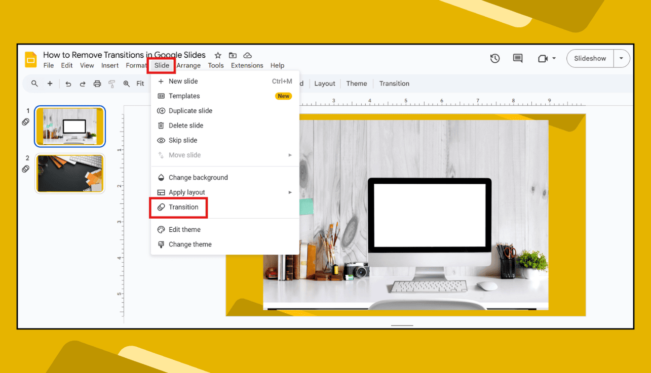 How to Remove Transitions in Google Slides Easily