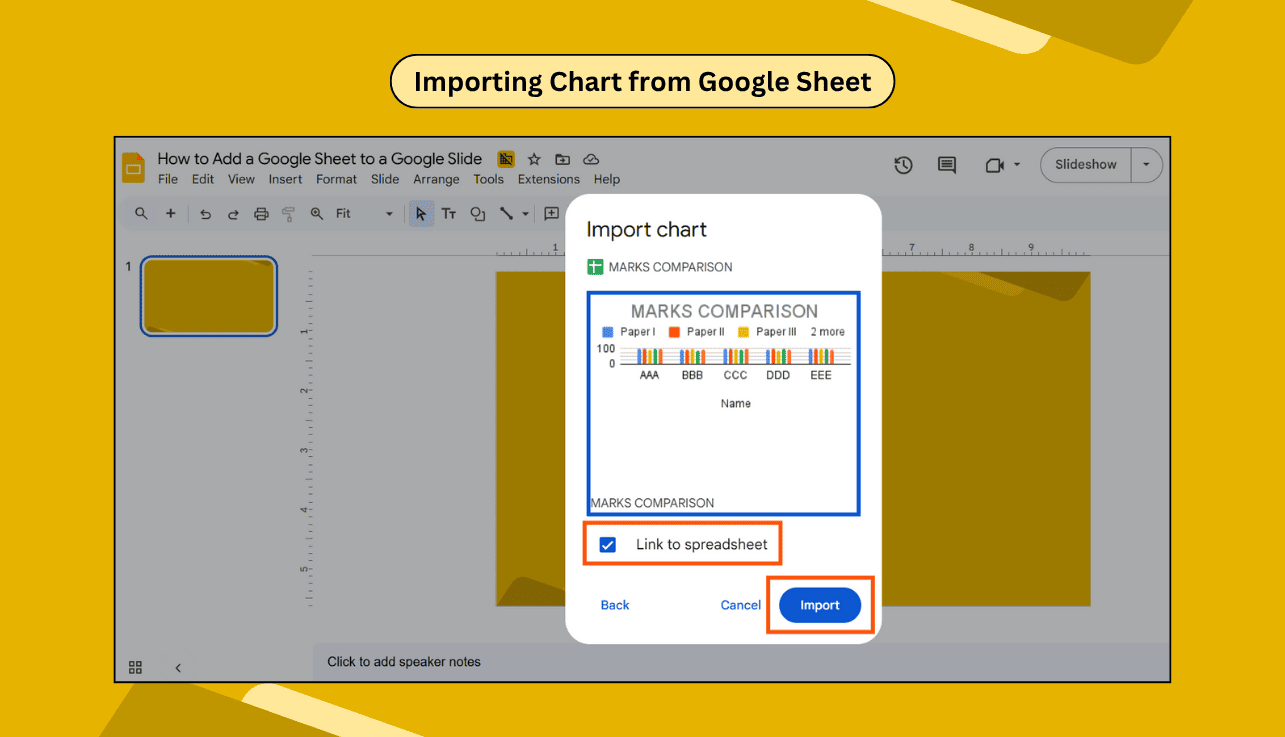 How to Add a Google Sheet to a Google Slide Quickly