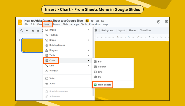 How to Add a Google Sheet to a Google Slide Quickly