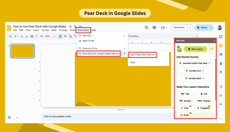 How to Use Pear Deck with Google Slides Easily