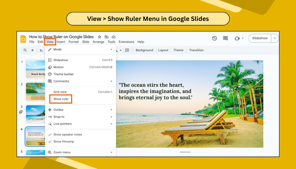 How to Show Ruler on Google Slides: Step-by-Step