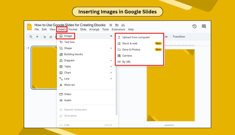 Learn How to Use Google Slides for Creating Ebooks