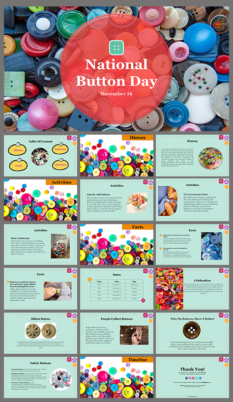 Discover Now! National Button Day PowerPoint Presentation