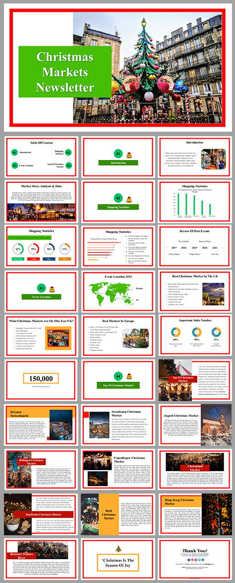 Subscribe Now! Christmas Markets Newsletter PowerPoint