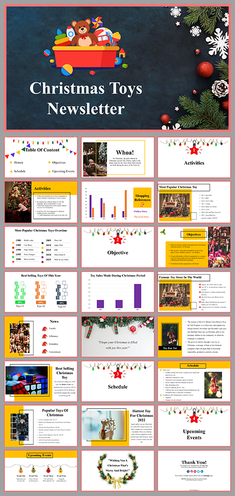 Buy Now! Christmas Toys Newsletter PowerPoint Presentation