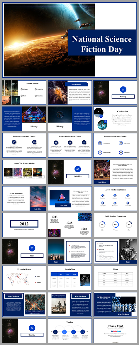 National Science Fiction Day PPT and Google Slides Templates