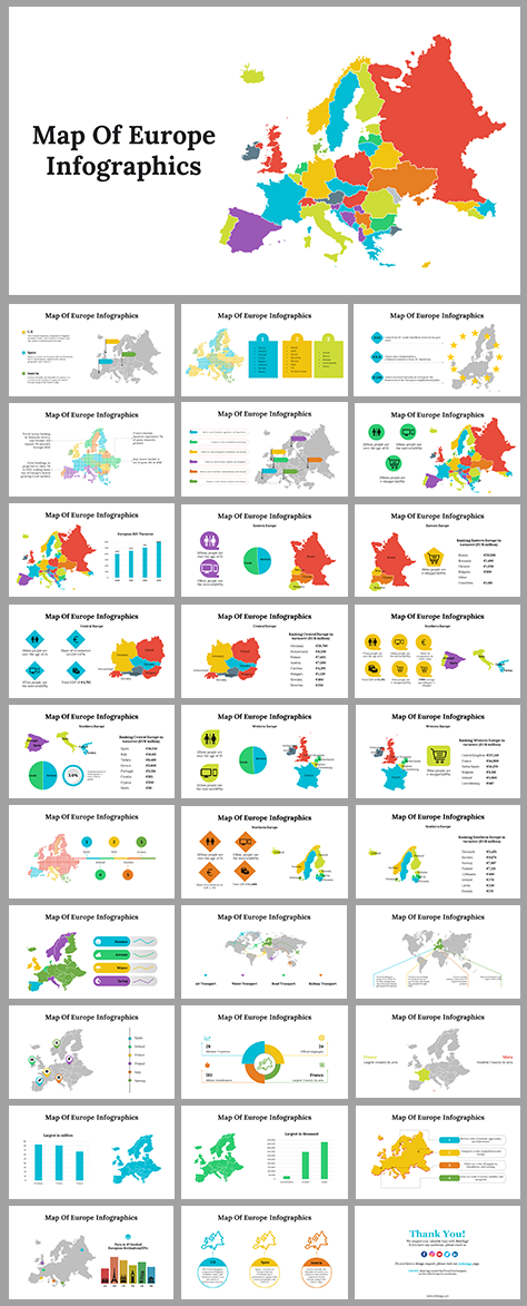 Editable Map Of Europe Infographics PowerPoint Presentation