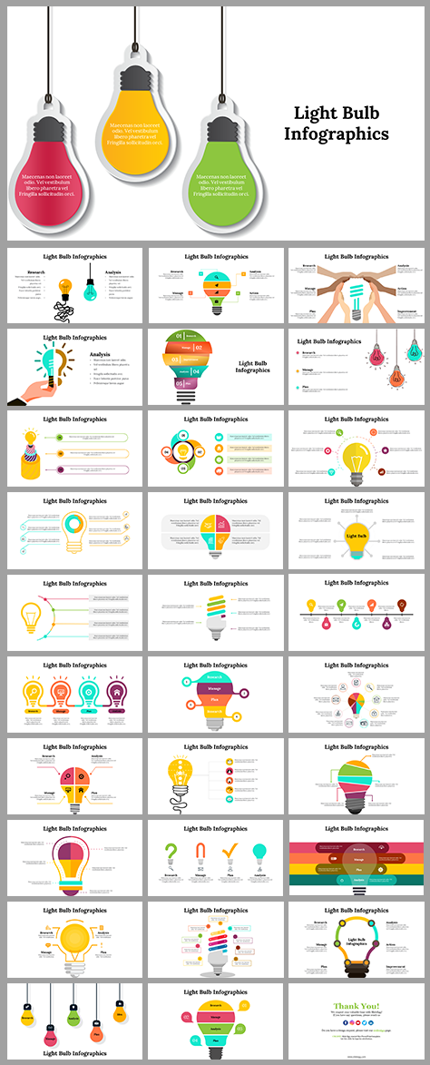 Light Bulb Infographics PowerPoint And Google Slides Themes