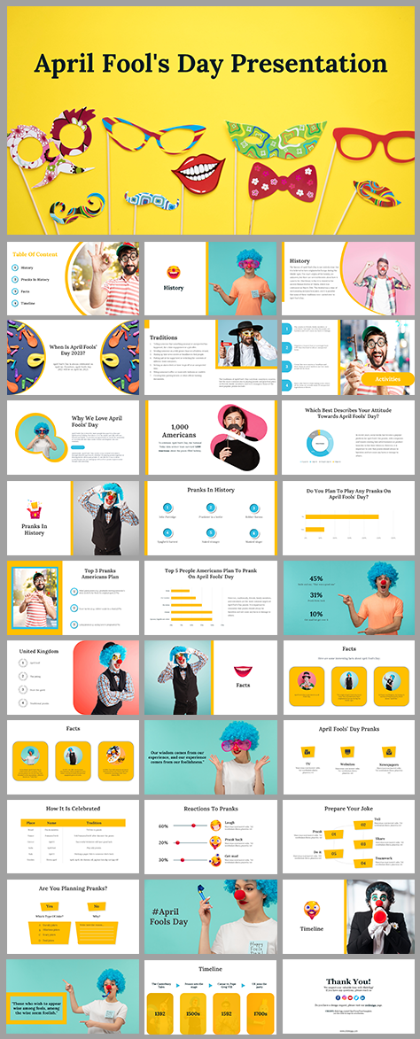 April Fools Day Presentation And Google Slides Template