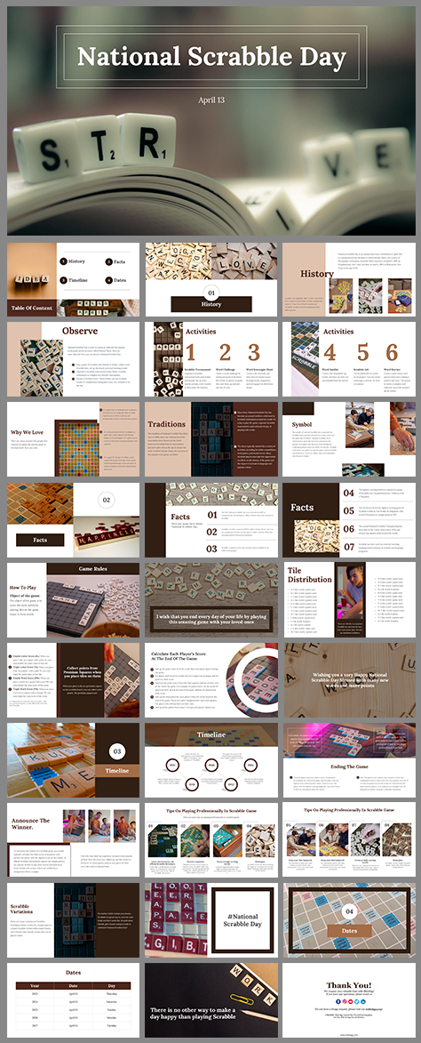 National Scrabble Day PPT and Google Slides Templates