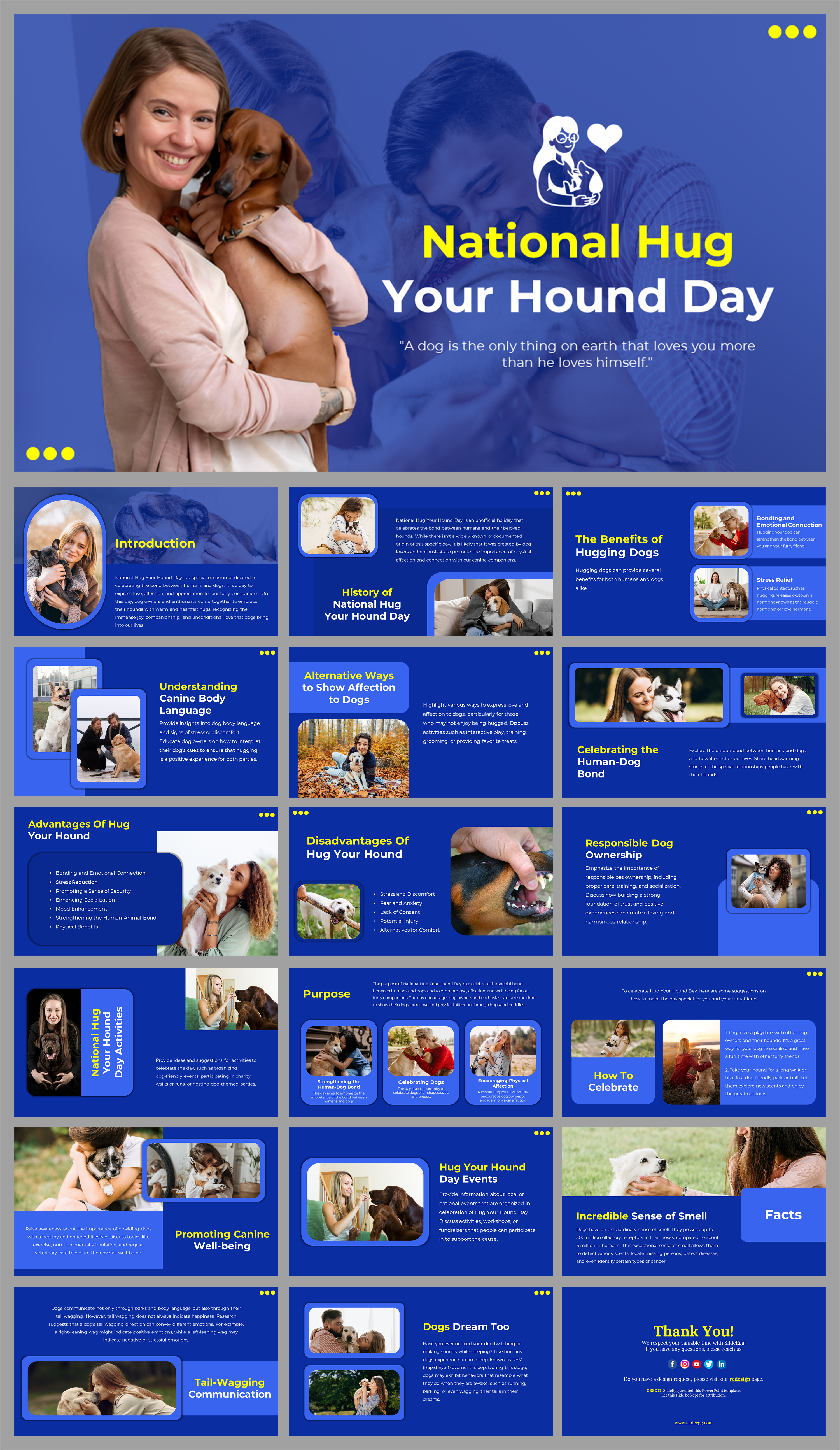 Get Now! National Hug Your Hound Day PPT And Google Slides