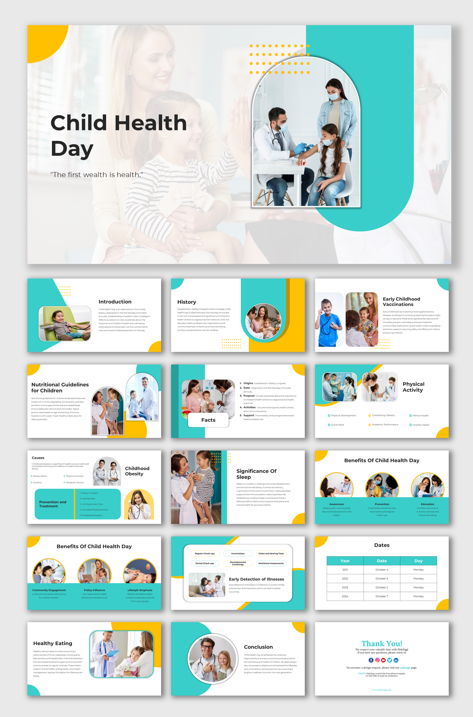 Get Now! Child Health Day PPT And Google Slides Templates
