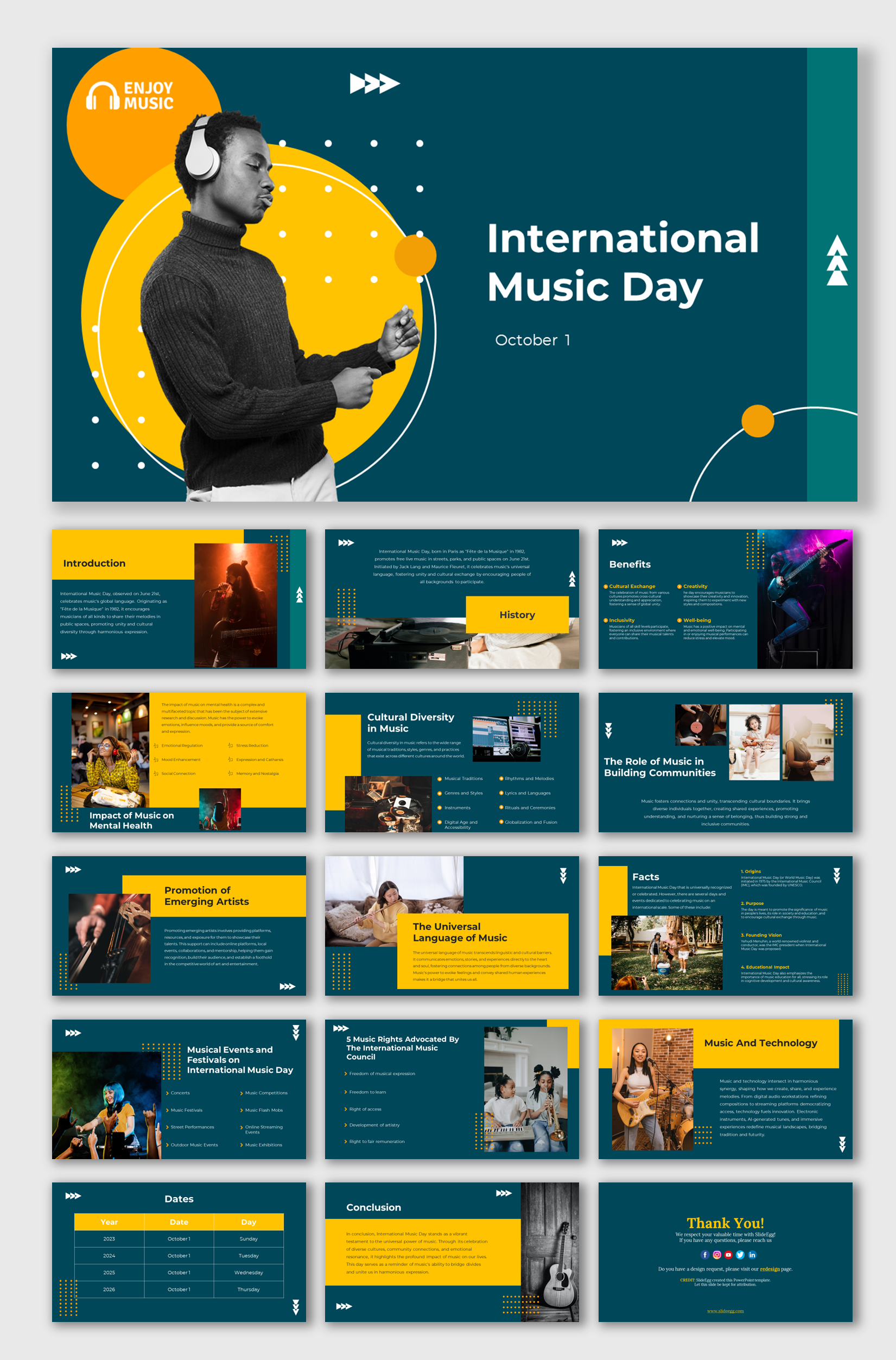Discover Now! International Music Day PPT And Google Slides