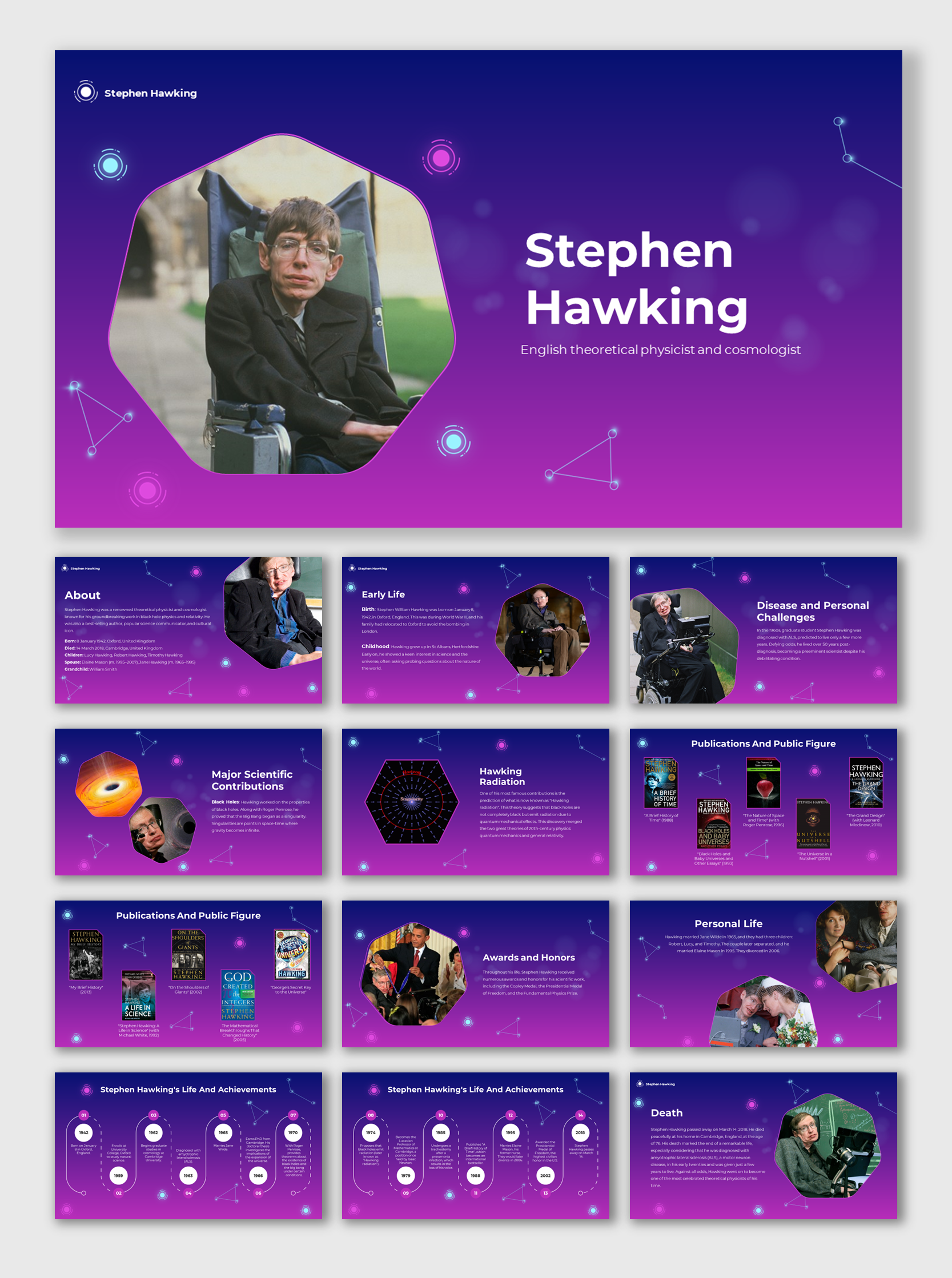 Buy Now! Stephen Hawking PowerPoint And Google Slides