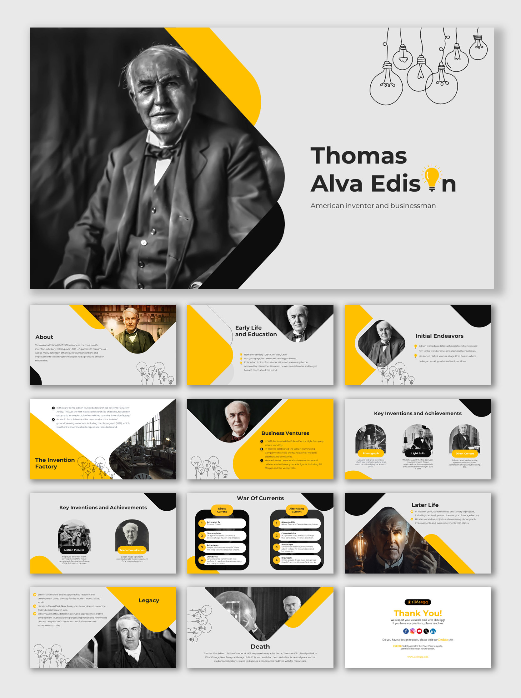 Grab Now! Thomas Alva Edison PowerPoint And Google Slides