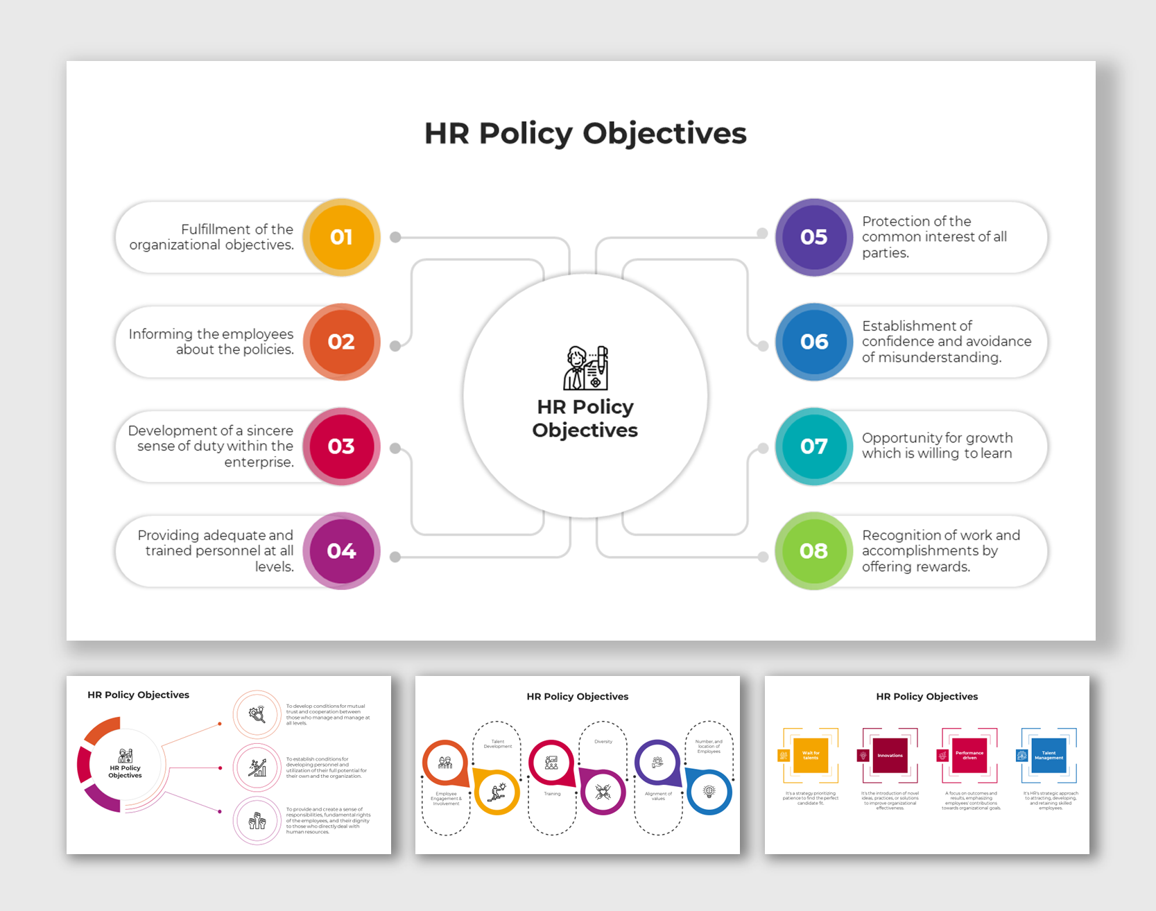 Shop This HR Policy Objectives PowerPoint And Google Slides