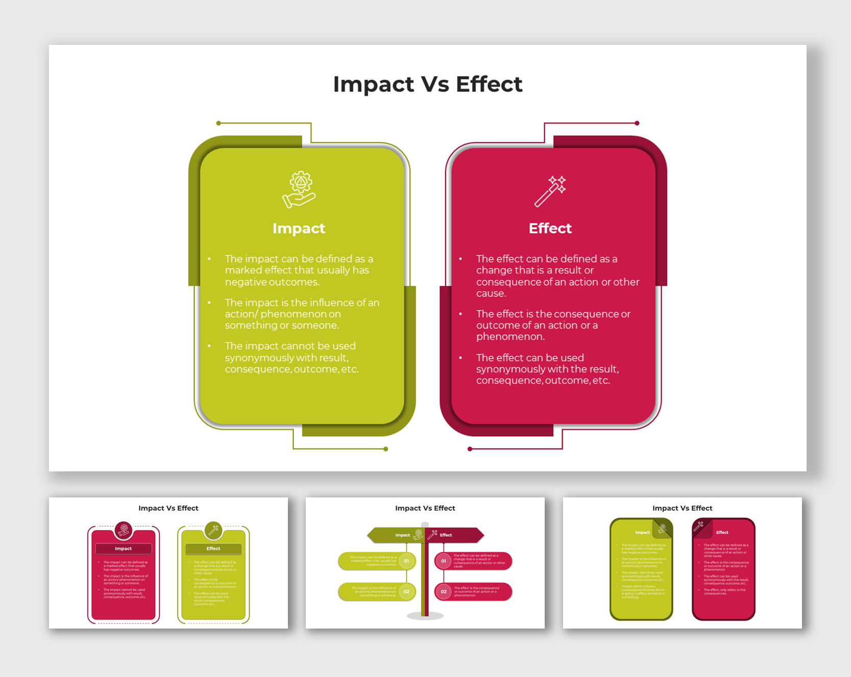 Get This Impact Vs Effect PowerPoint And Google Slides
