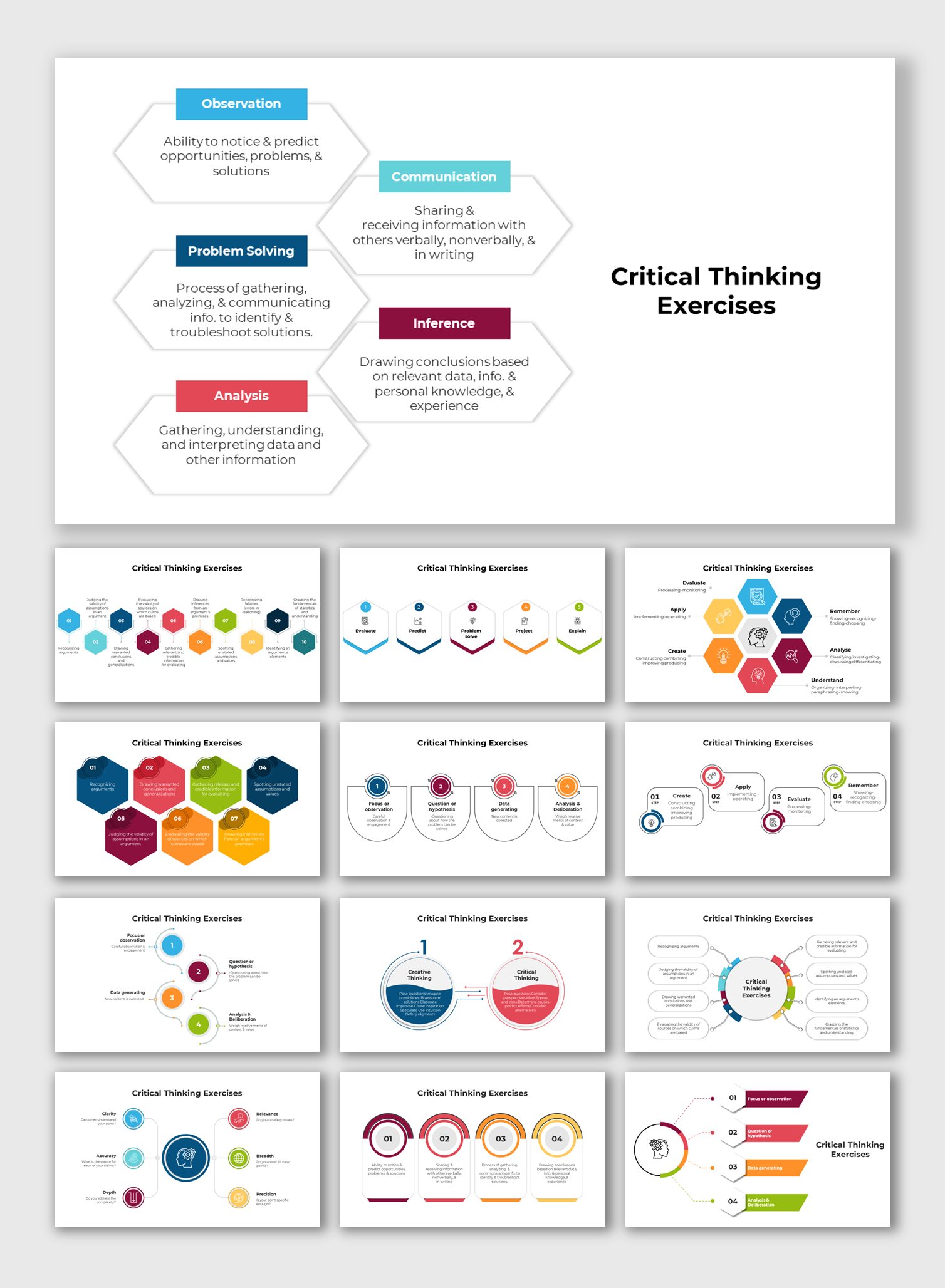Buy This Critical Thinking Exercises PPT And Google Slides
